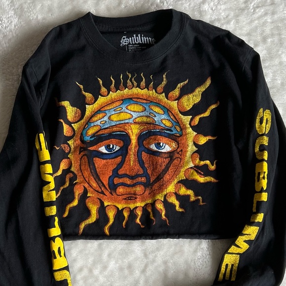 Tops | Sublime Long Sleeve Crop Tee | Poshmark